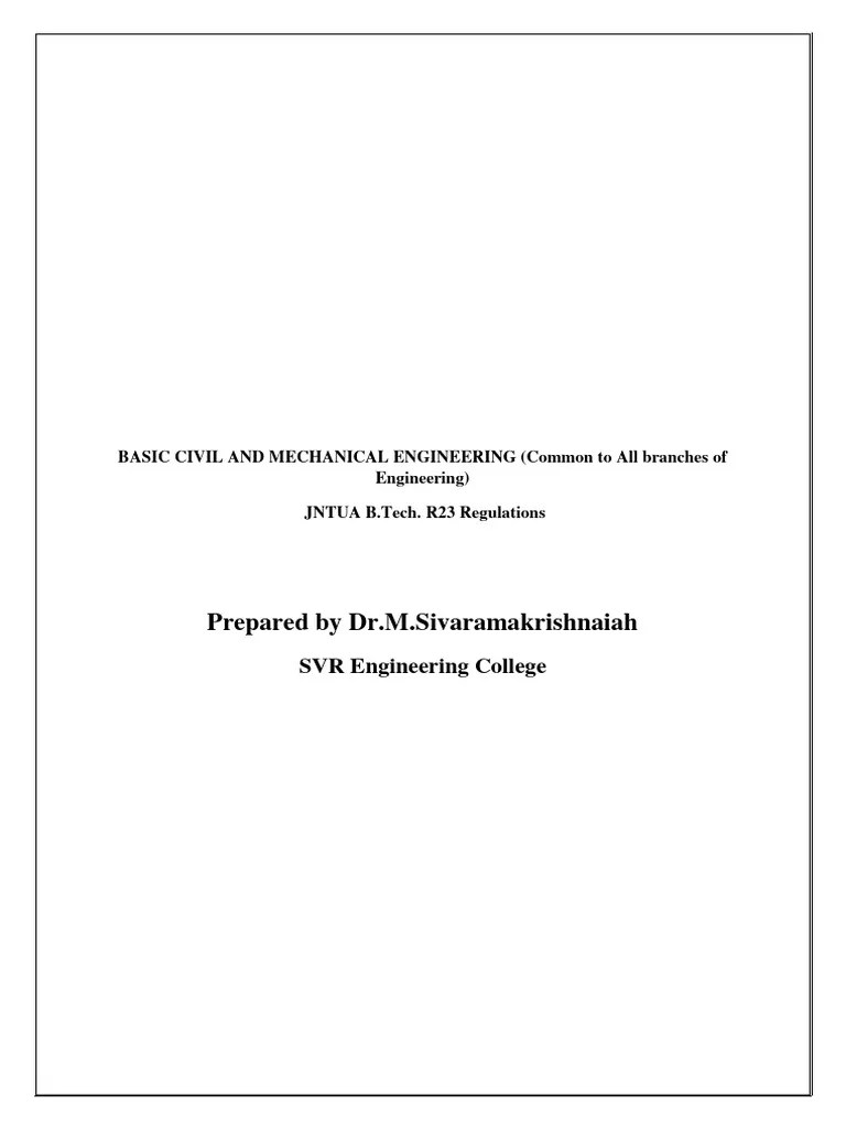 Basic Mechanical Engineering Overview Pdf Piston Construction