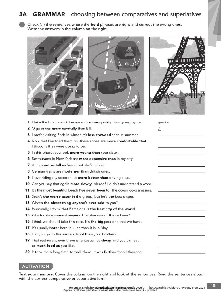 Teacher S Guide Comparatives Superlatives Pdf