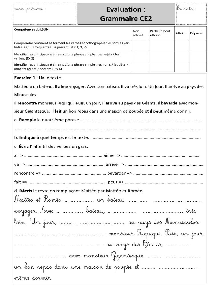 éval Ce2 5 Pdf