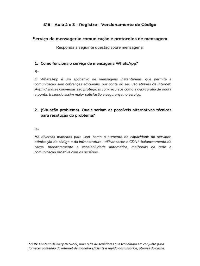 S18 Aula 2 E 3 Versionamento De Código Pdf