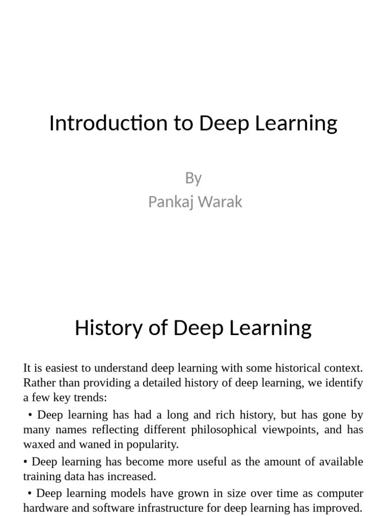 Chapter 1 Introduction To Deep Learning Pdf