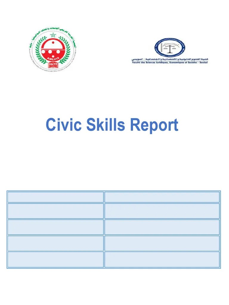 Civic Skills Report Pdf Pdf