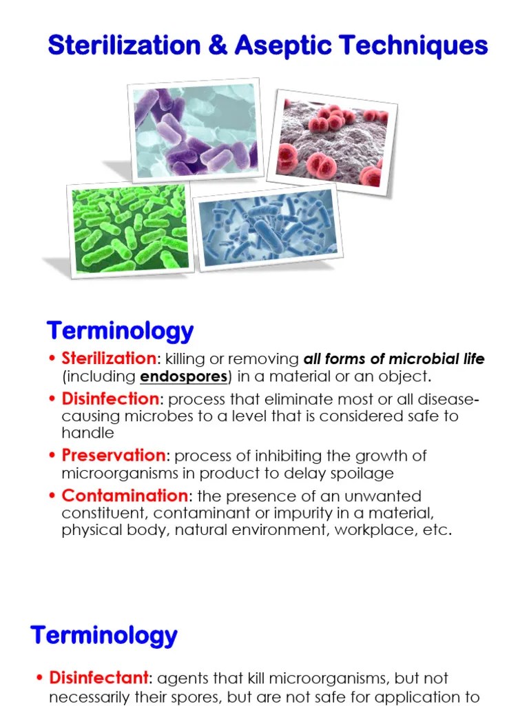 Sterilization And Aseptic Techniques Pdf