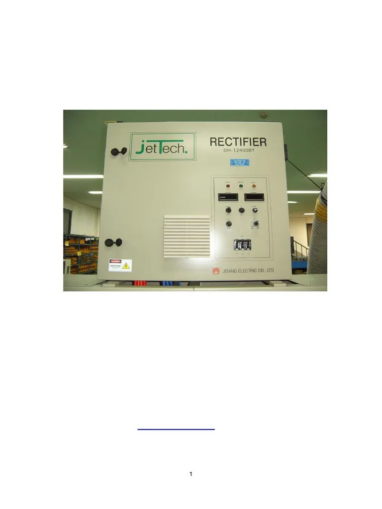 Rectifier Manual And Calibration For Customers Pdf
