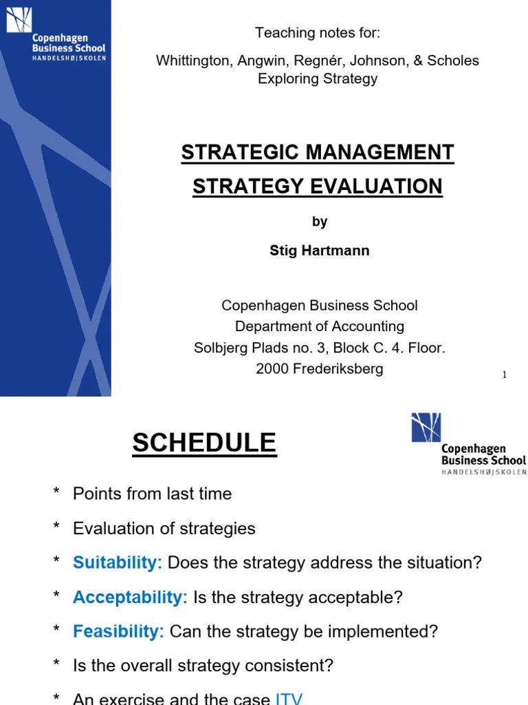 Lesson No 11 A Strategy Evaluation Pdf