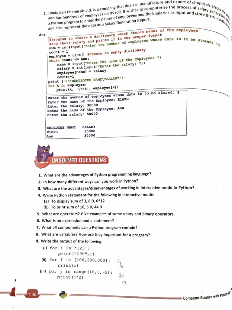Computer Unsolved Qns Pdf