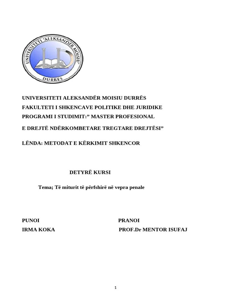 Metoda E Kerkimit Shkencor Detyre Kursi Pdf