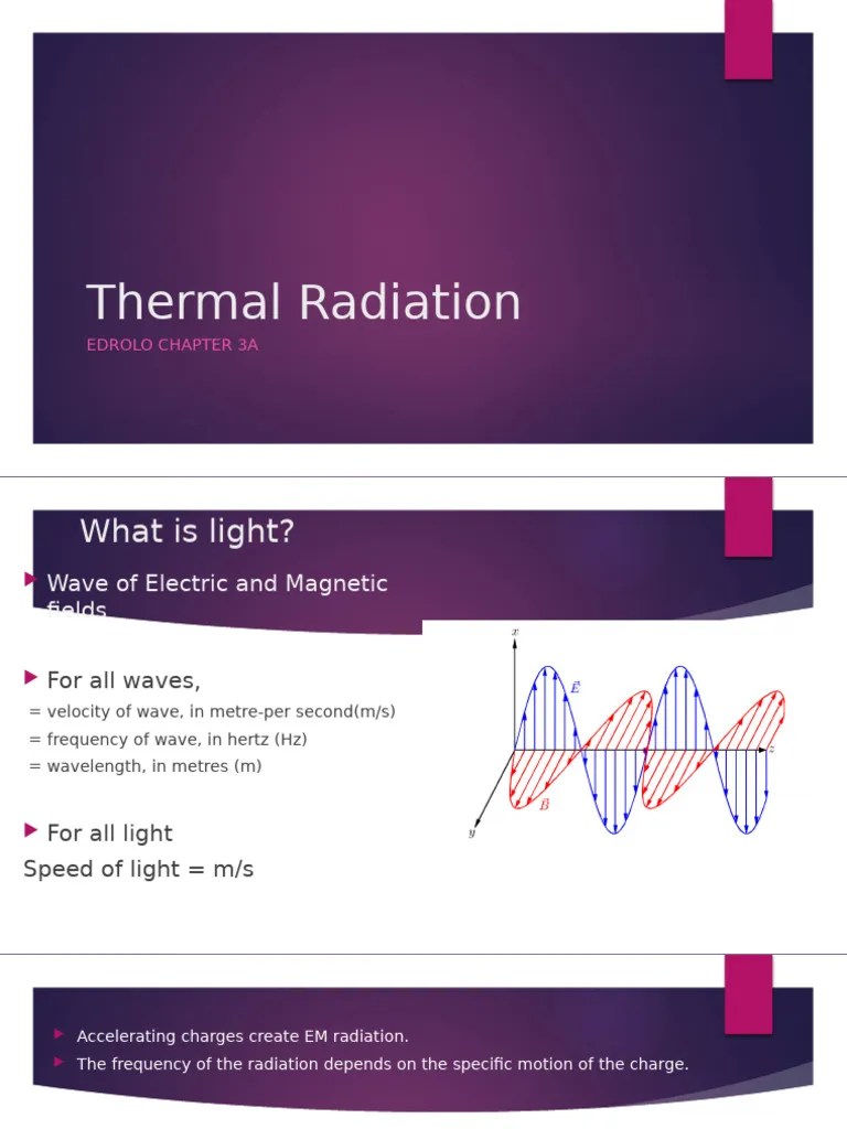 3a Thermal Radiation Pdf Science Mathematics