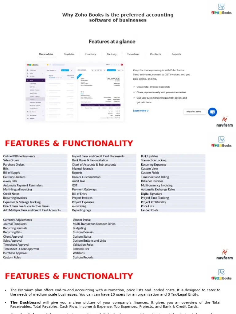 Zoho Features Process Pdf