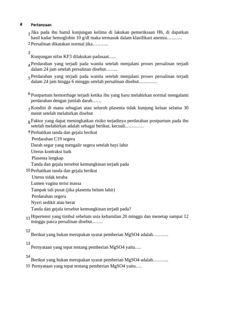 Soal Pre Post Pdf
