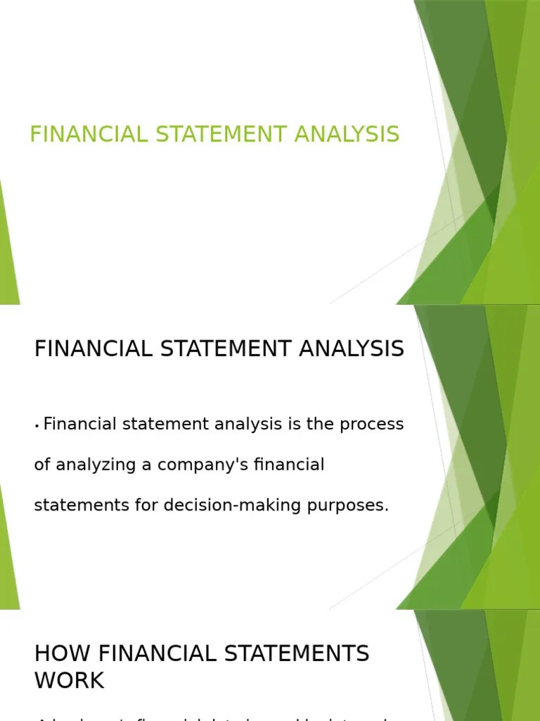 Financial Statement Analysis Pdf