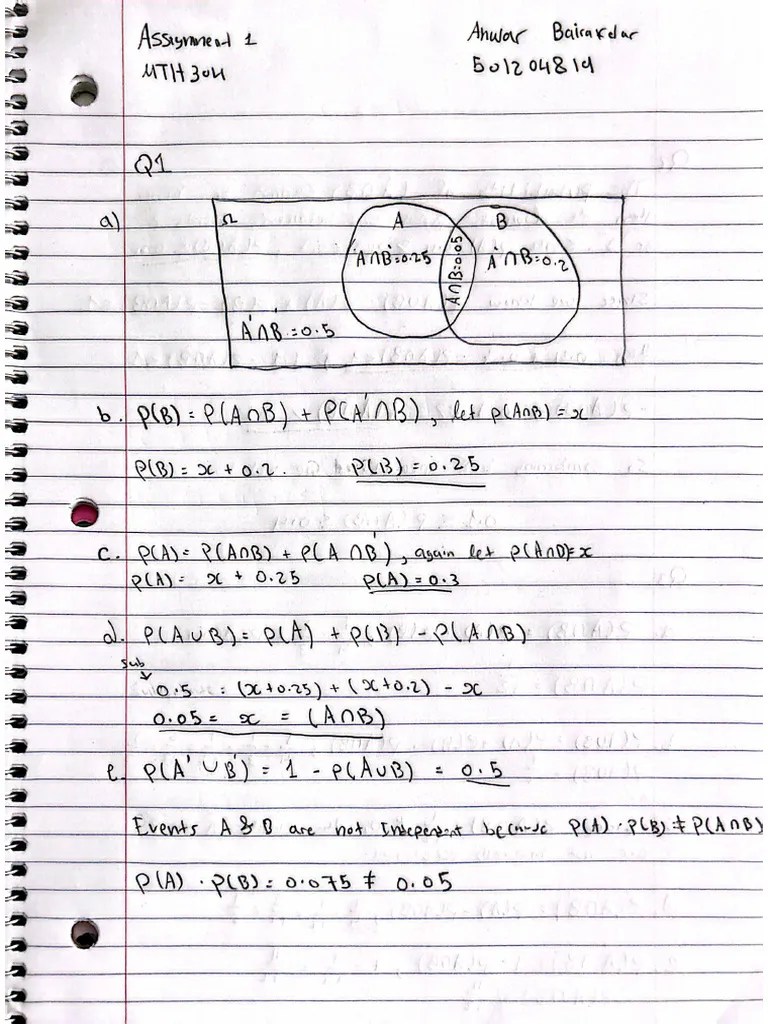 Mth304 Assignment 1 Pdf