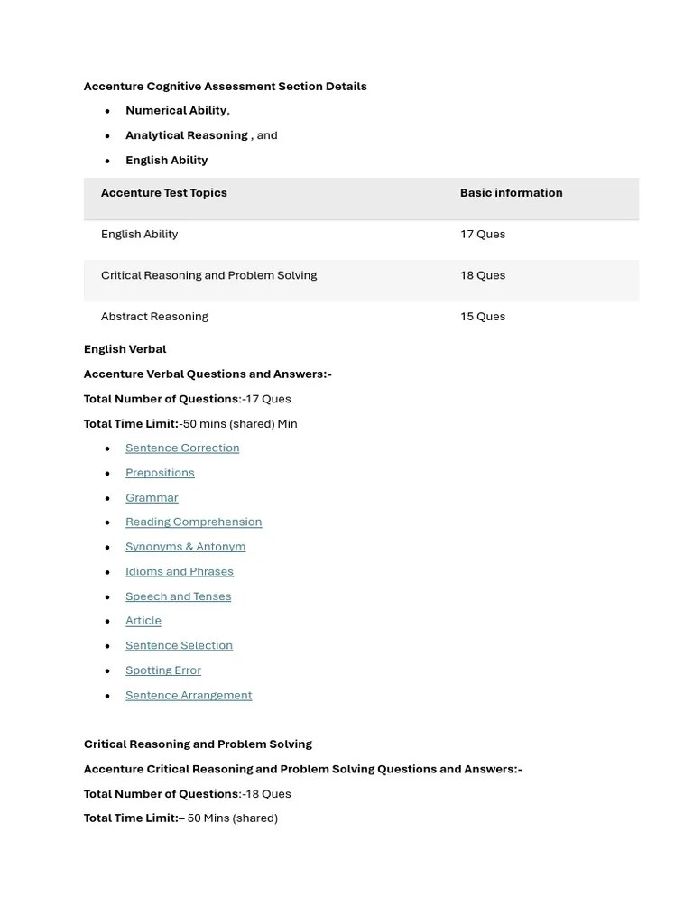 Accenture Syllabus | PDF