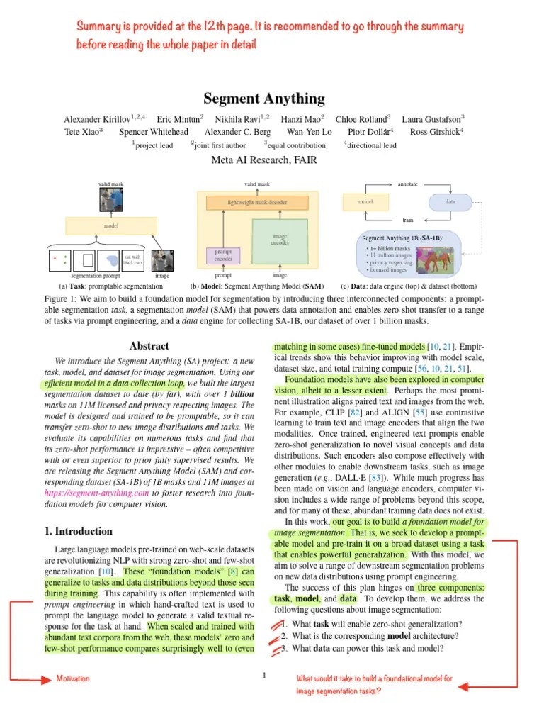 Segment Anything Pdf