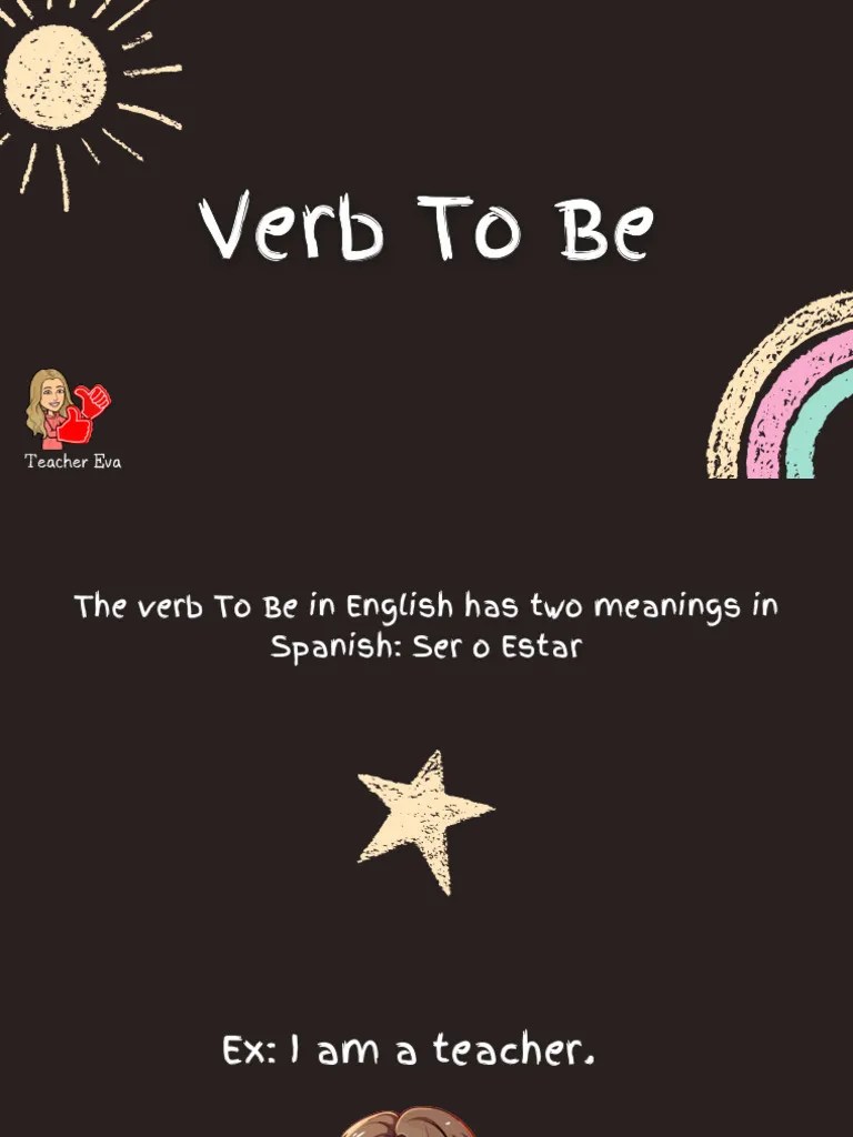 Verb To Be Efl Grammar Presentation Pdf Foreign Language Studies