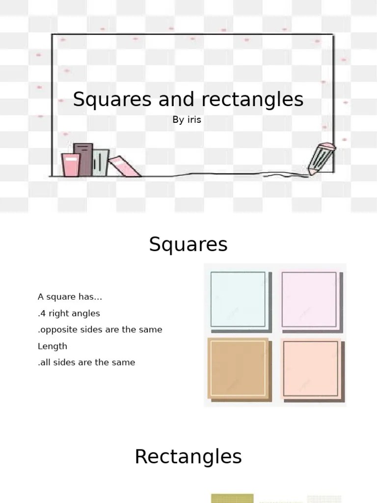 Squares And Rectangles Pdf