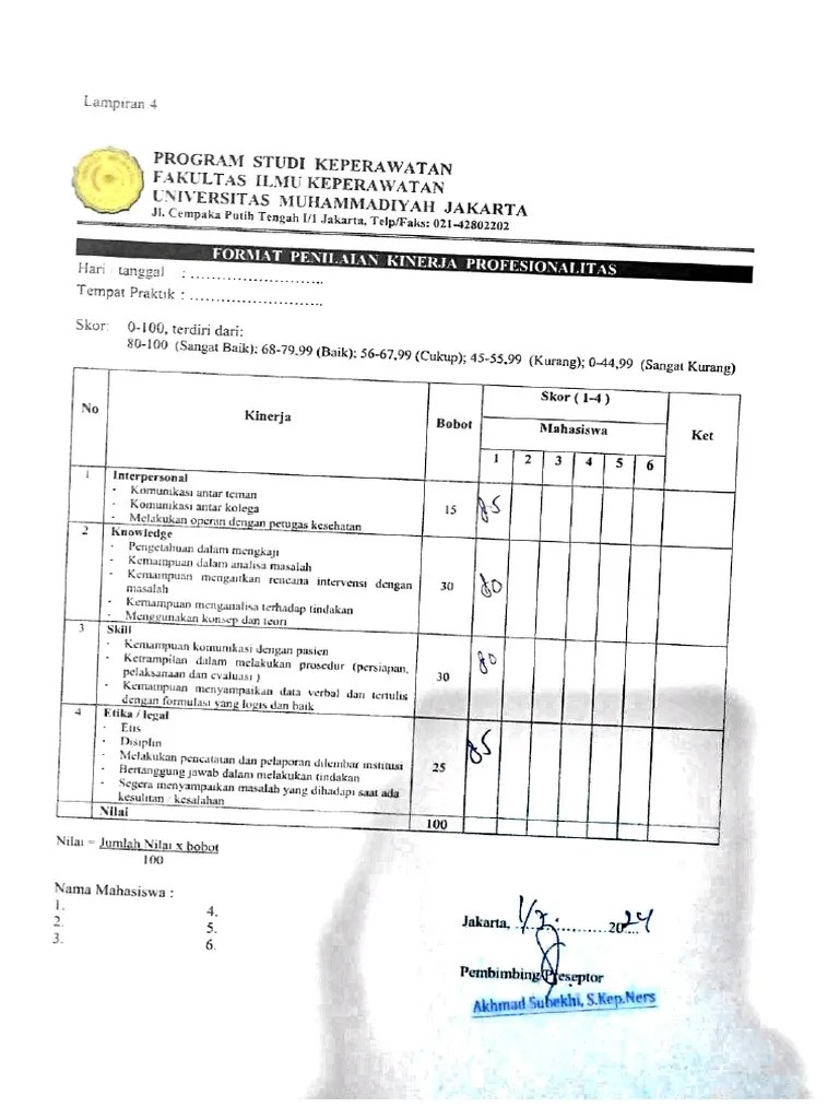 Format Penilaian Dewi Retno Wati Pdf