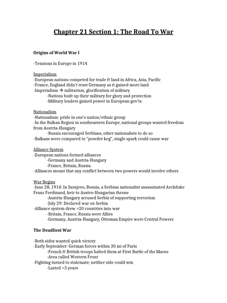 Chapter 21 Section 1 Pdf Austria Hungary U Boats