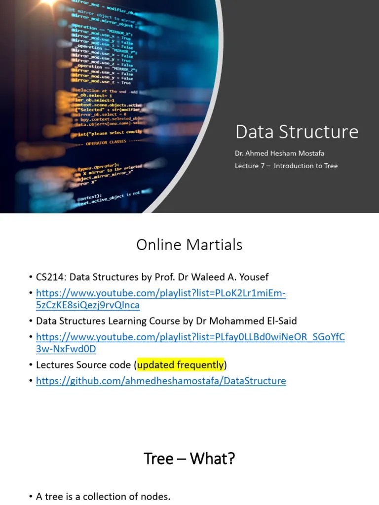 Introduction To Tree Data Structures Pdf Algorithms And Data Structures