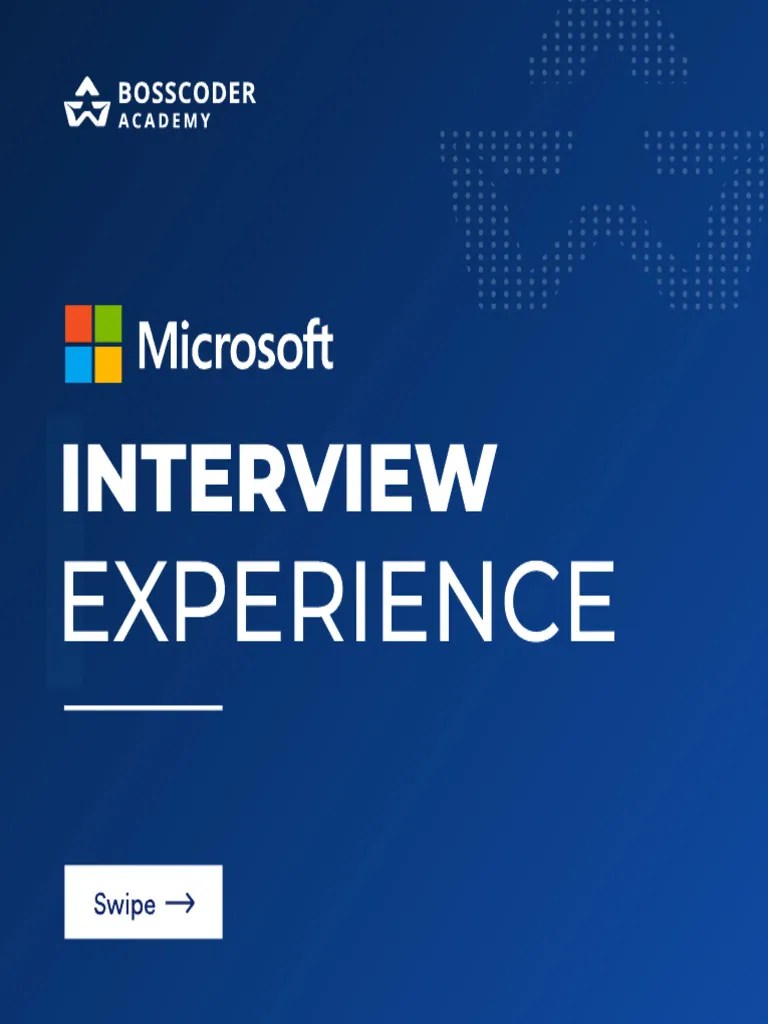 Microsoft Interview Experience 1686702463 Pdf