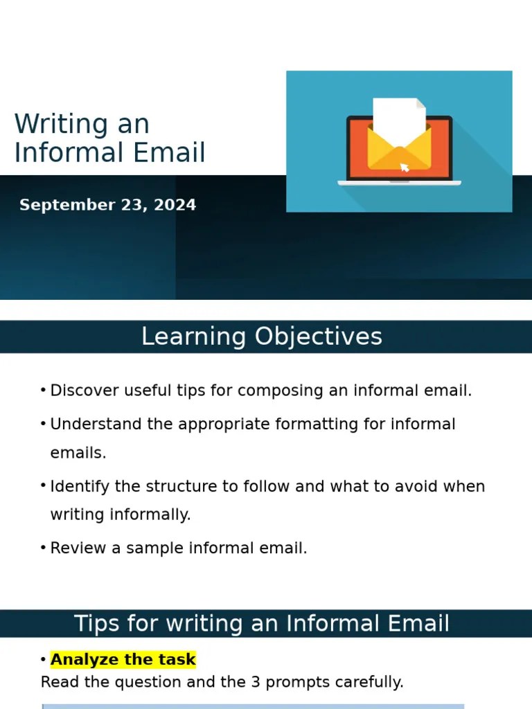 Writing Informal Emails A Guide Pdf General Fiction