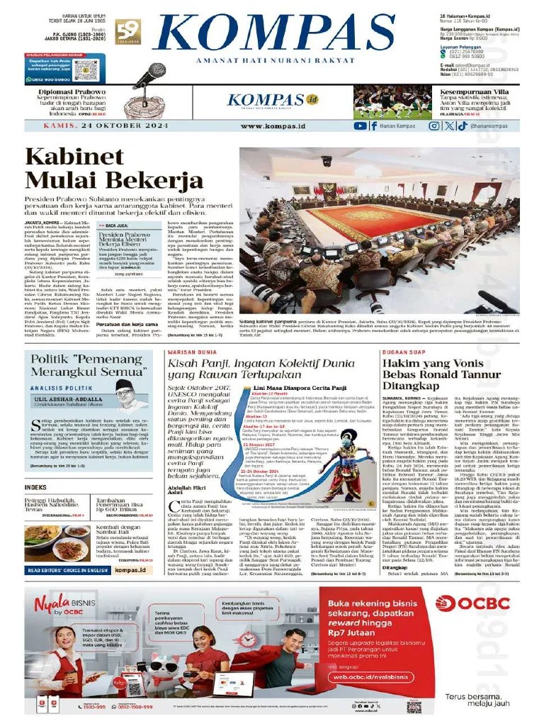 KOMPAS EDISI KAMIS 24 OKT 2024 | PDF