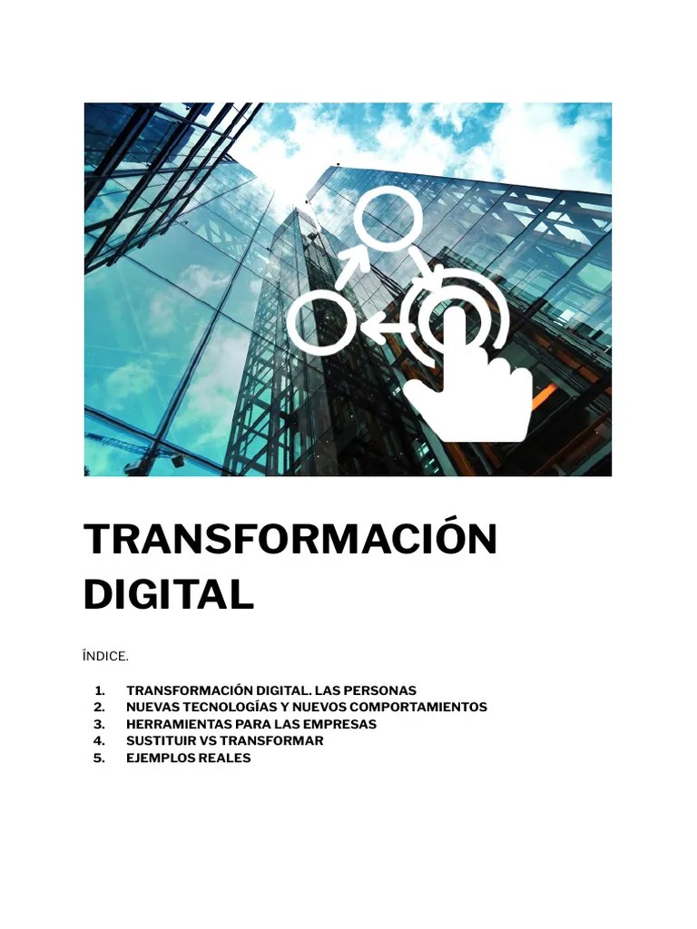 Transformación Digital Ebook Observatorio Digital Pdf Gestión De