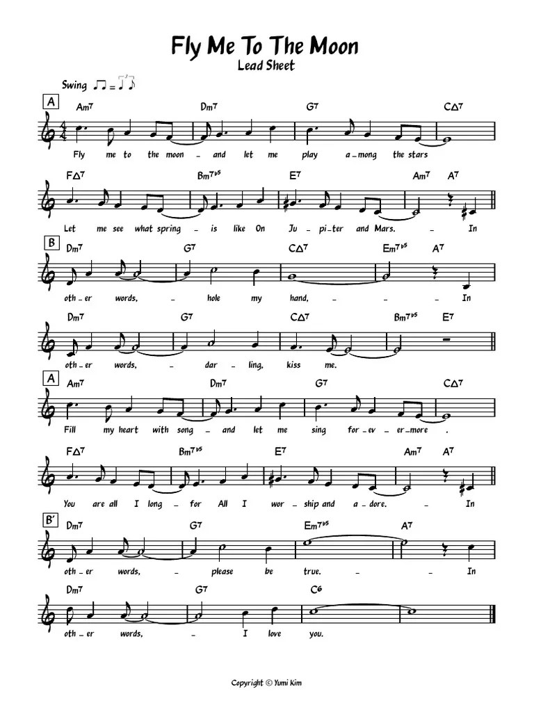 Fly Me To The Moon Lead Sheet Pdf