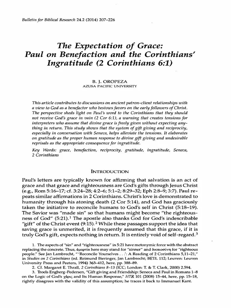 Expectation Of Grace Pdf Paul The Apostle Grace In Christianity