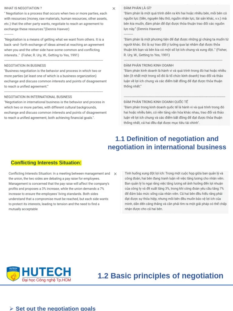 International Business Negotiation Guide Pdf Negotiation Business