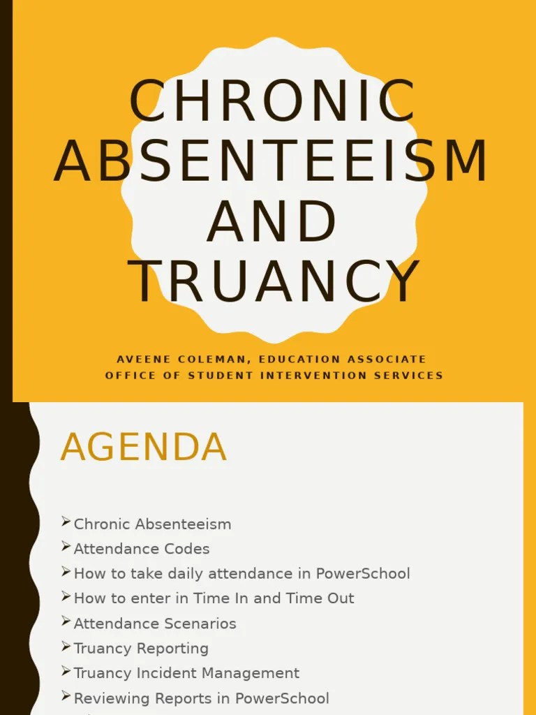 Chronic Absenteeism And Truancy Pdf Wellness