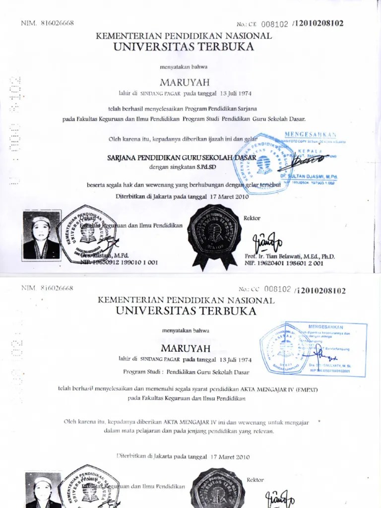 Ijazah Legalisir | PDF