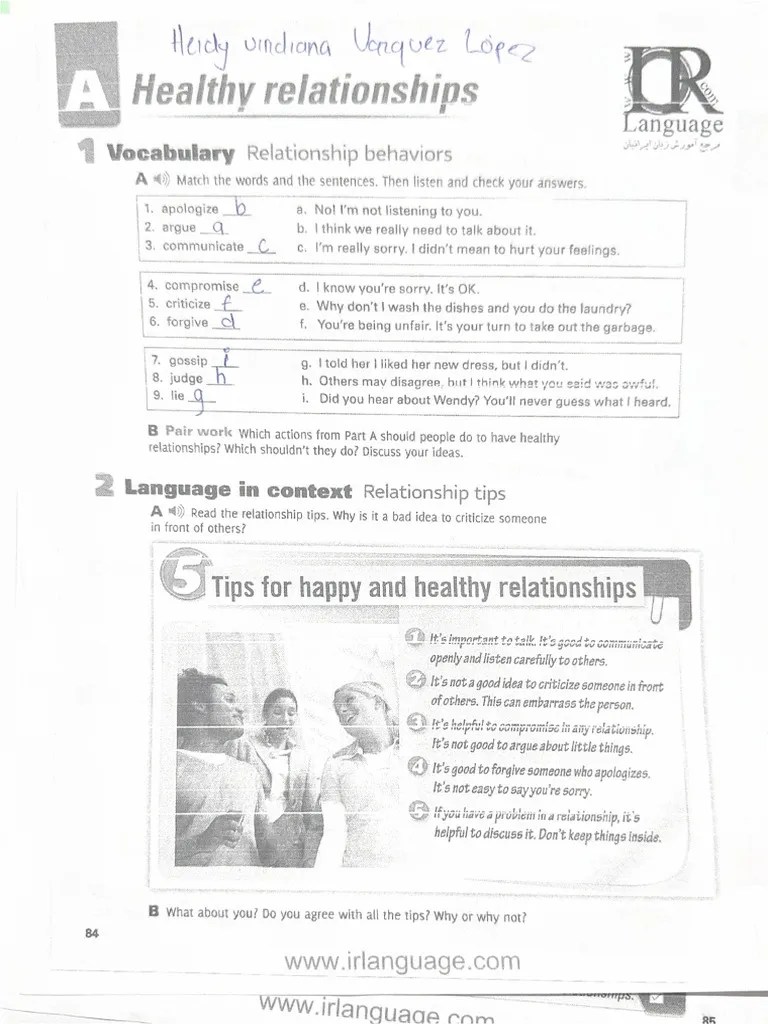 Healthy Relationships Pdf