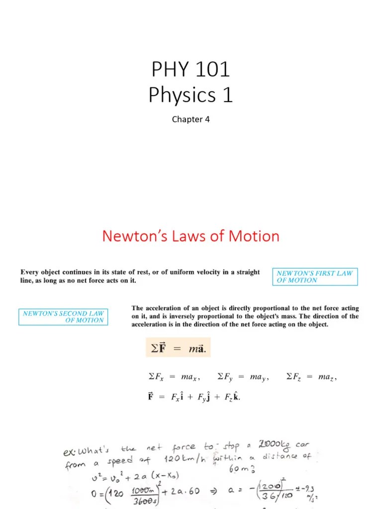 Phy101 Ch 4 Pdf