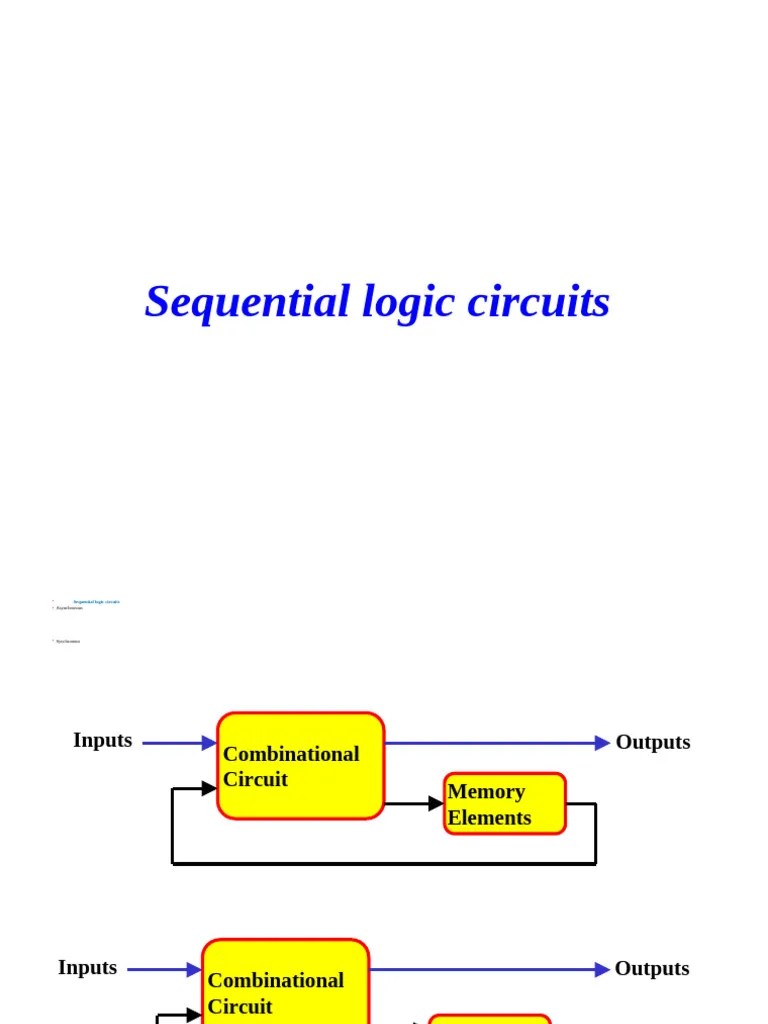 Sequentiallogiccircuits Class1 Pdf Digital Technology Electrical