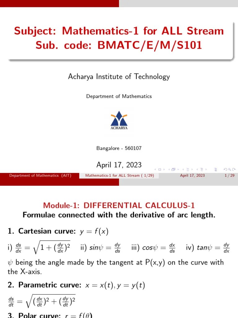 Module 1 Differential Calculus 1 Part 3 Ppt 16860655262792 Pdf