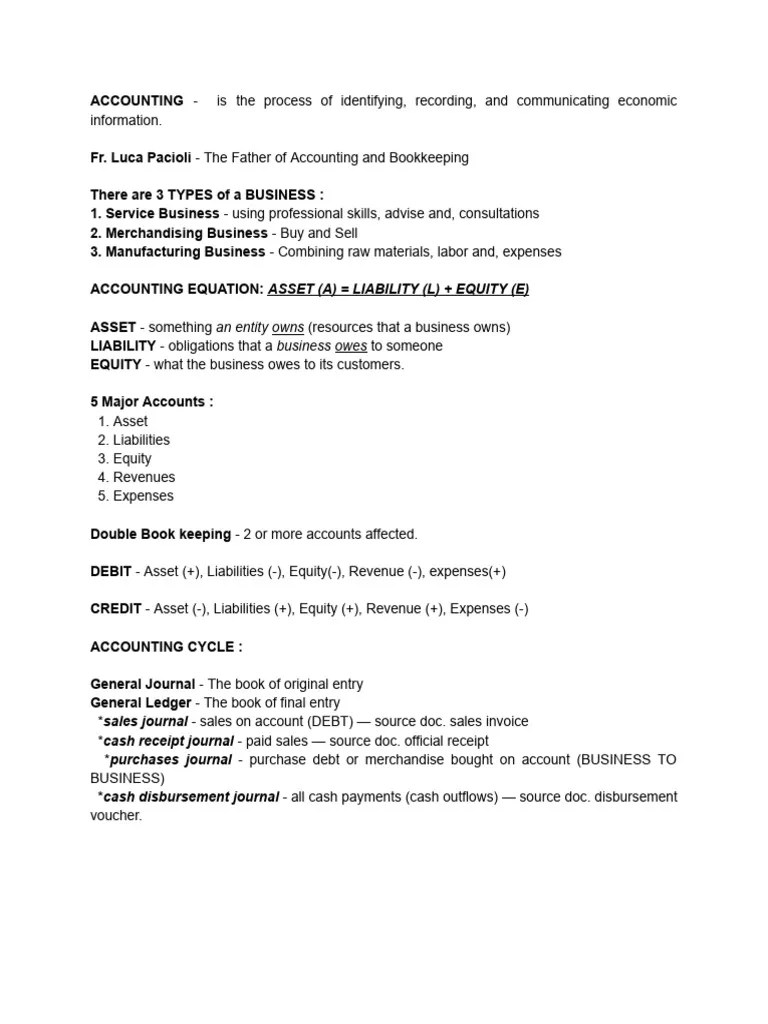 Basic Accounting Pdf Debits And Credits Bookkeeping