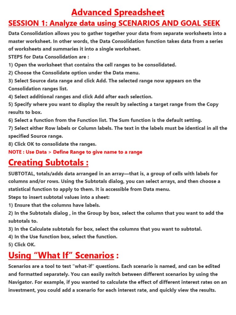 Advanced Spreadsheet Pdf Spreadsheet Hyperlink