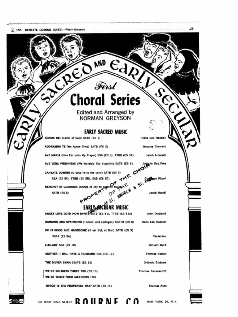 Pitoni Cantate Domino 2 Pdf