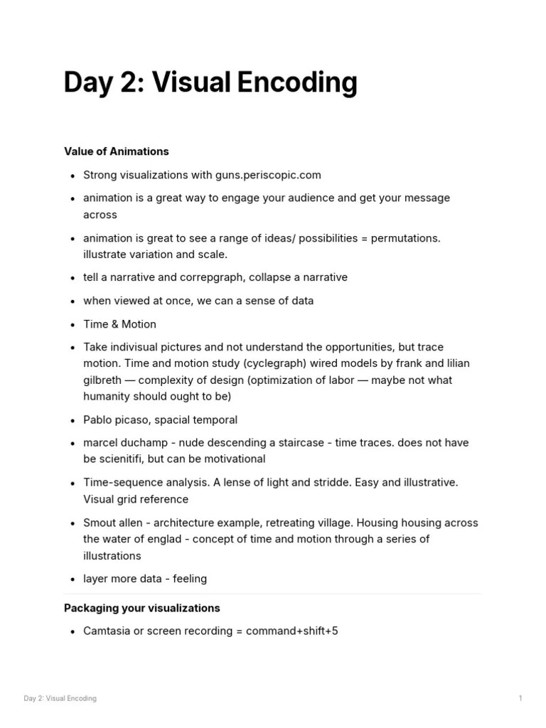 Design Engineering Visual Encoding Notes Pdf Computers