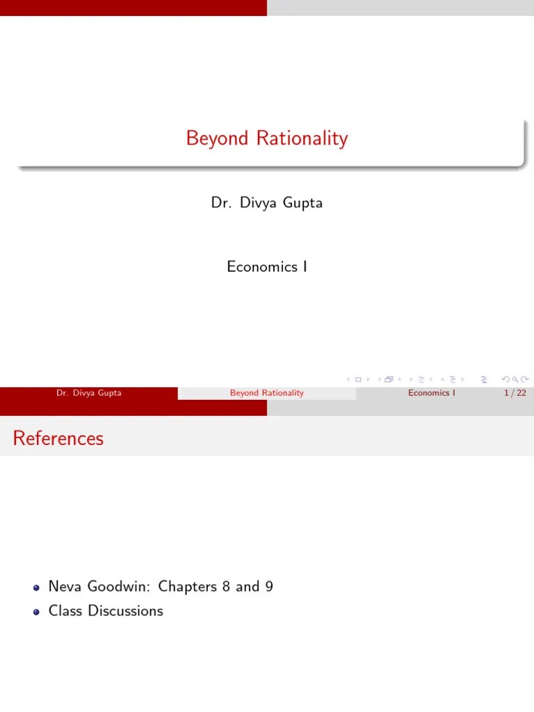 Module5 Beyond Rationality Pdf Rationality Utility