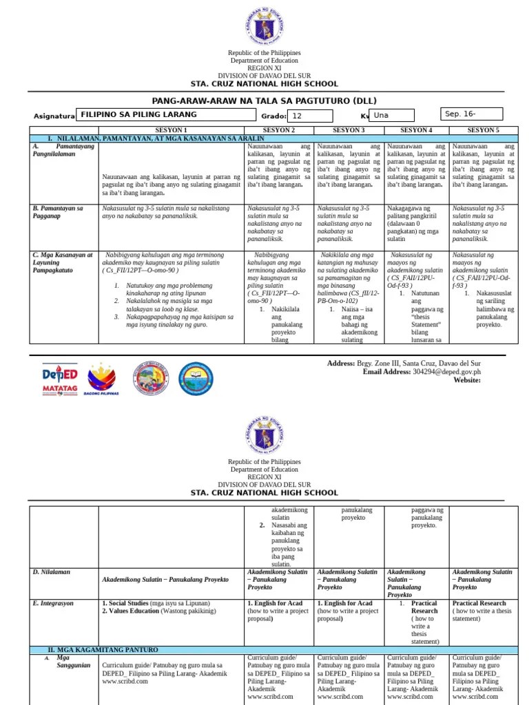 Dll Dlp Template Fil Pdf