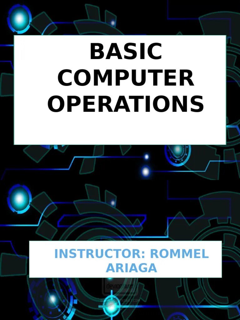 Basic Components Of Computer System Pdf Input Output Computer