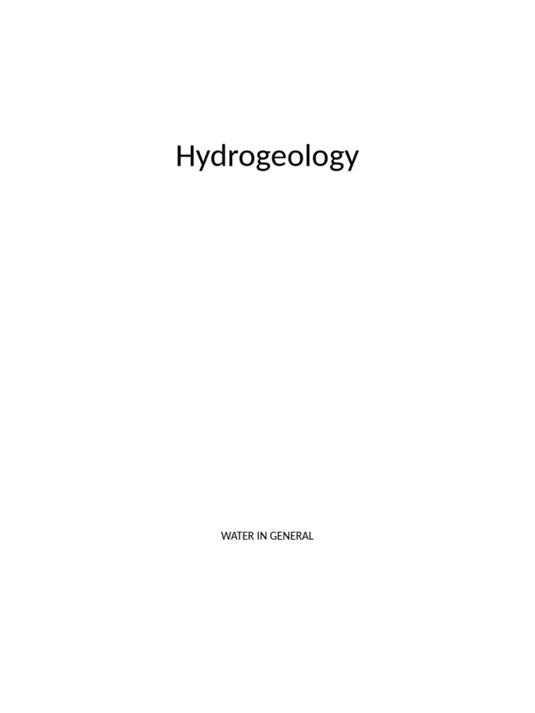 Hydrology And Groundwater Dynamics Pdf Discharge Hydrology
