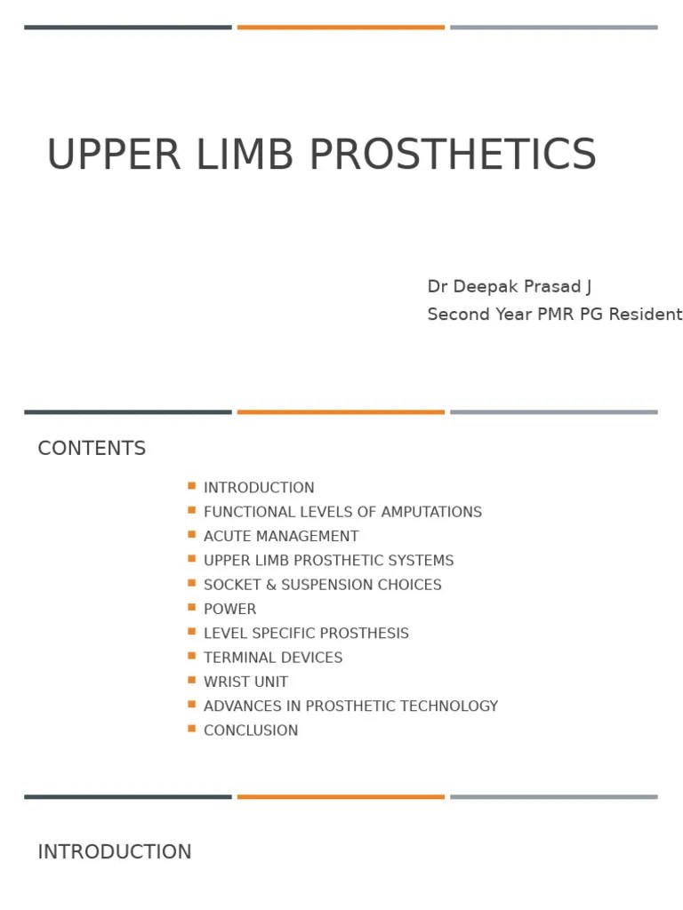 Upper Limb Prosthetics Pdf Prosthesis Amputation