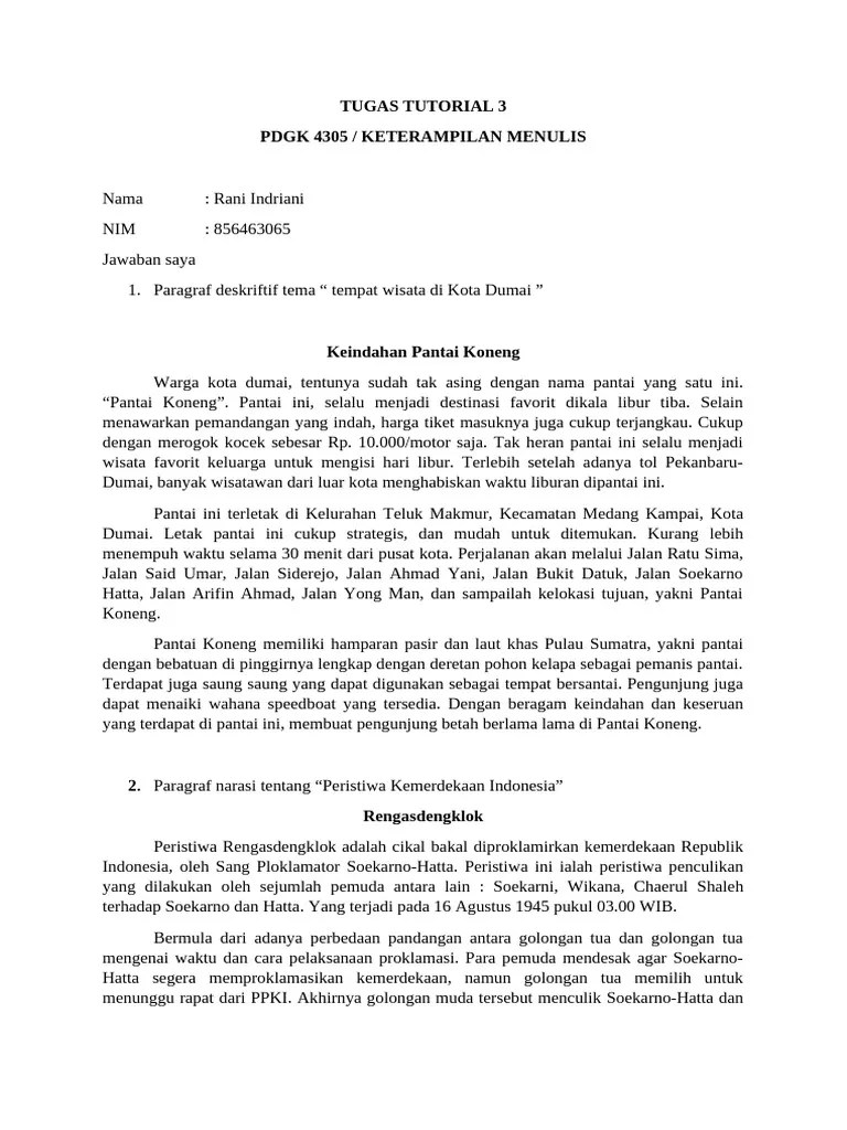 Tugas 3 Keterampilan Menulis Pdf