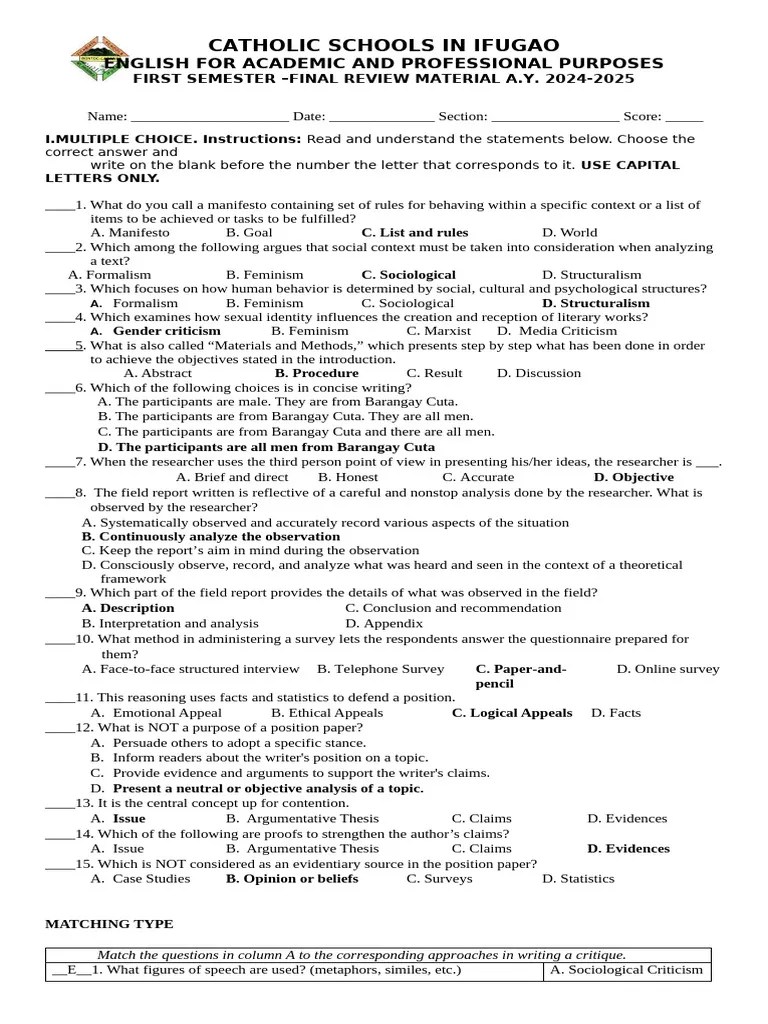 Rm 2 Eapp First Semester Finals Pdf Evidence Survey Methodology