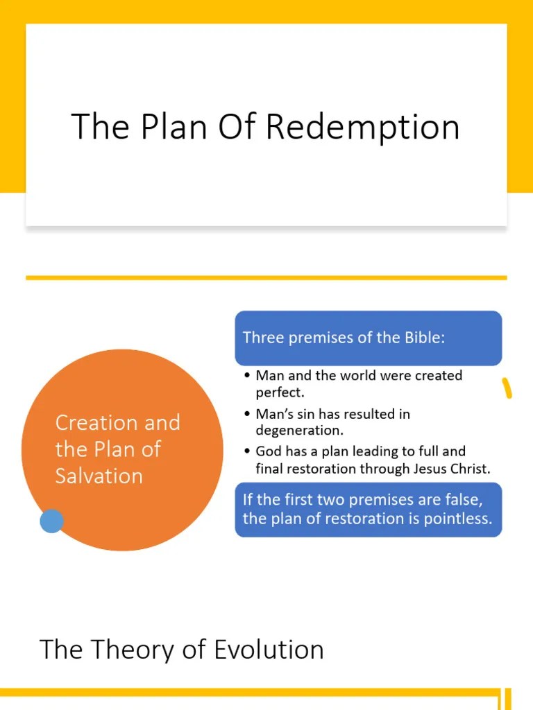 The Plan Of Redemption Pdf Salvation Born Again