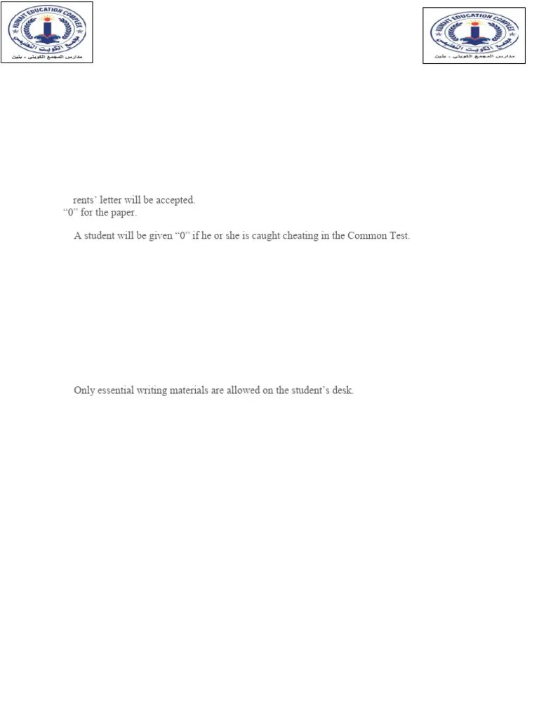 Exam Rules And Regulations Pdf