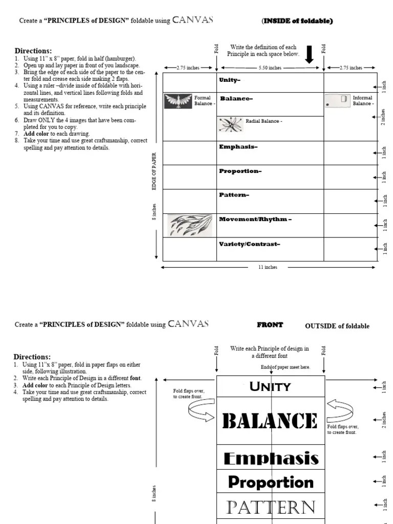 7th Principle Of Design Foldable Revised Jan 2021 Pdf Pdf